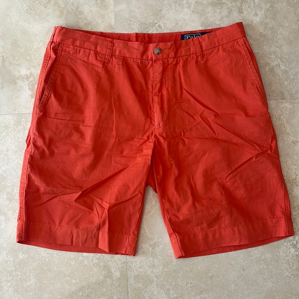 Polo Ralph Lauren Classic Fit Burnt Orange Cotton Sho… - Gem